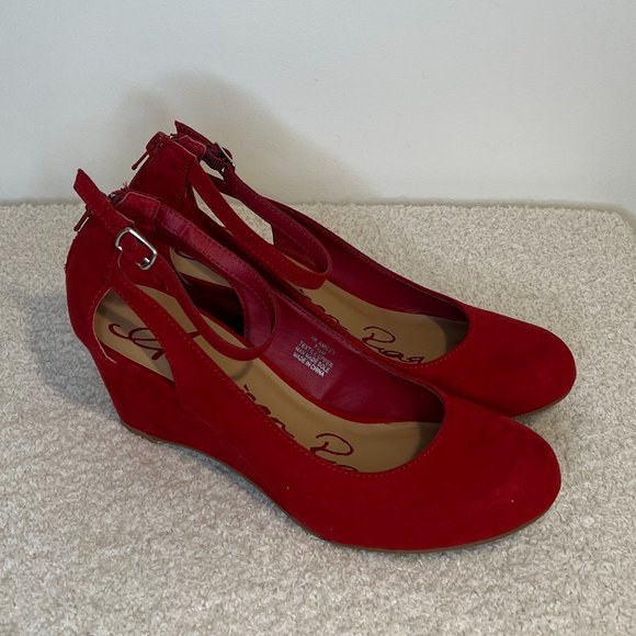 American Rag | Shoes | American Rag Miley Chop Out Wedges Red | Poshmark